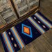 Navy & Orange Aztec Rug, Tribal Rug, Southwestern Rug, Kilim, Boho Rug ...