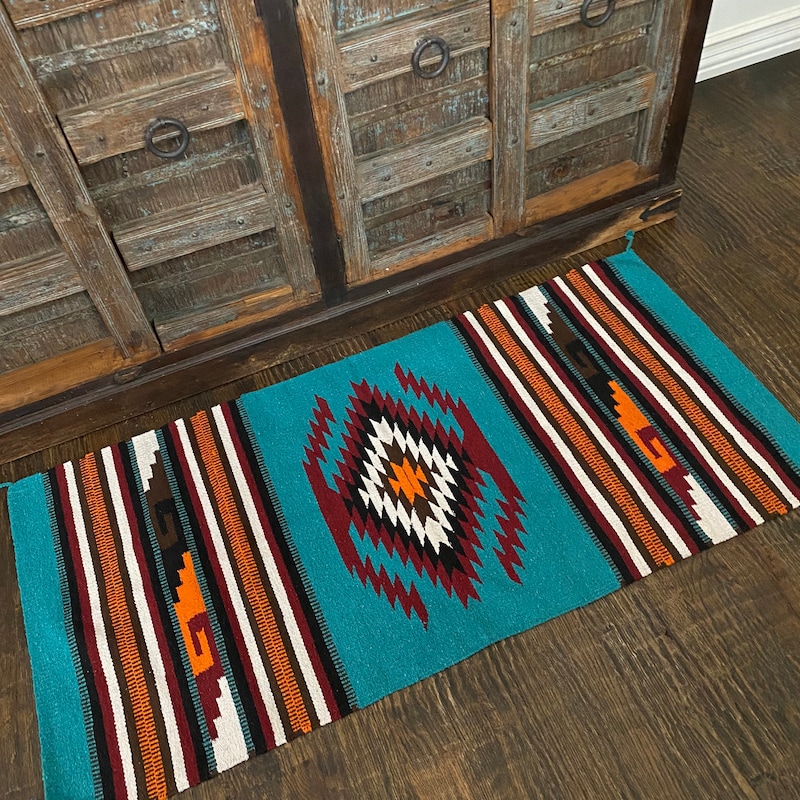 Turquoise Rug - Etsy