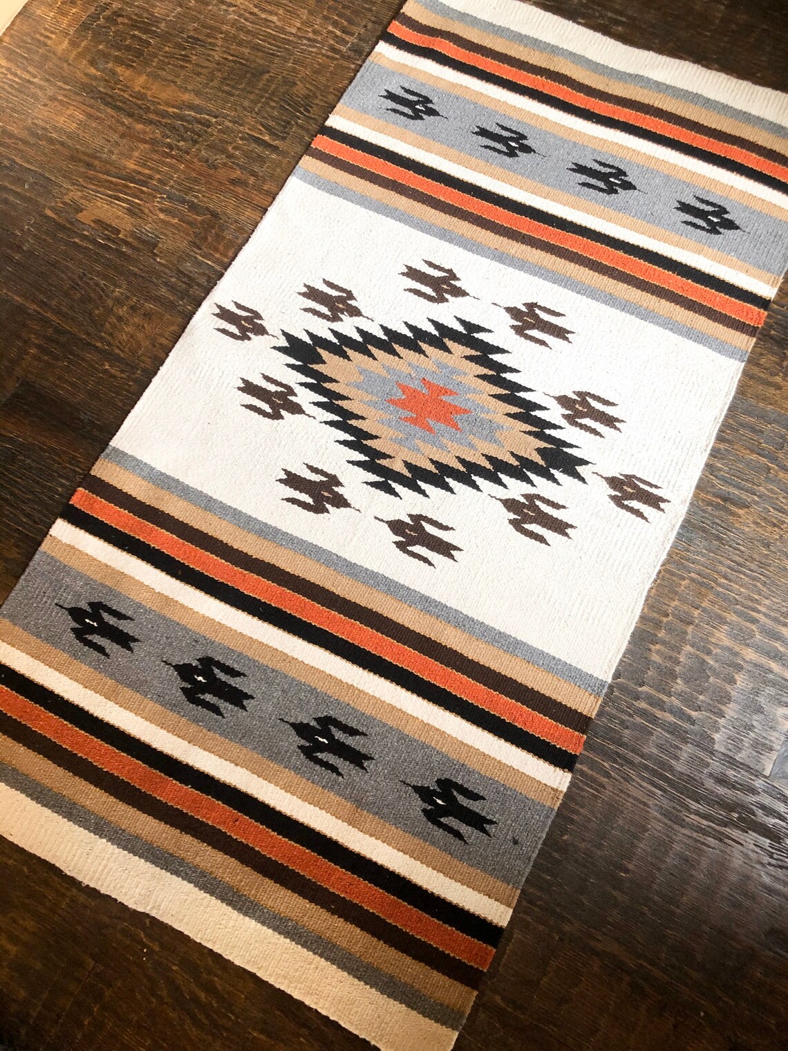 White Aztec Rug Tribal Rug Southwestern Rug Kilim Boho - Etsy