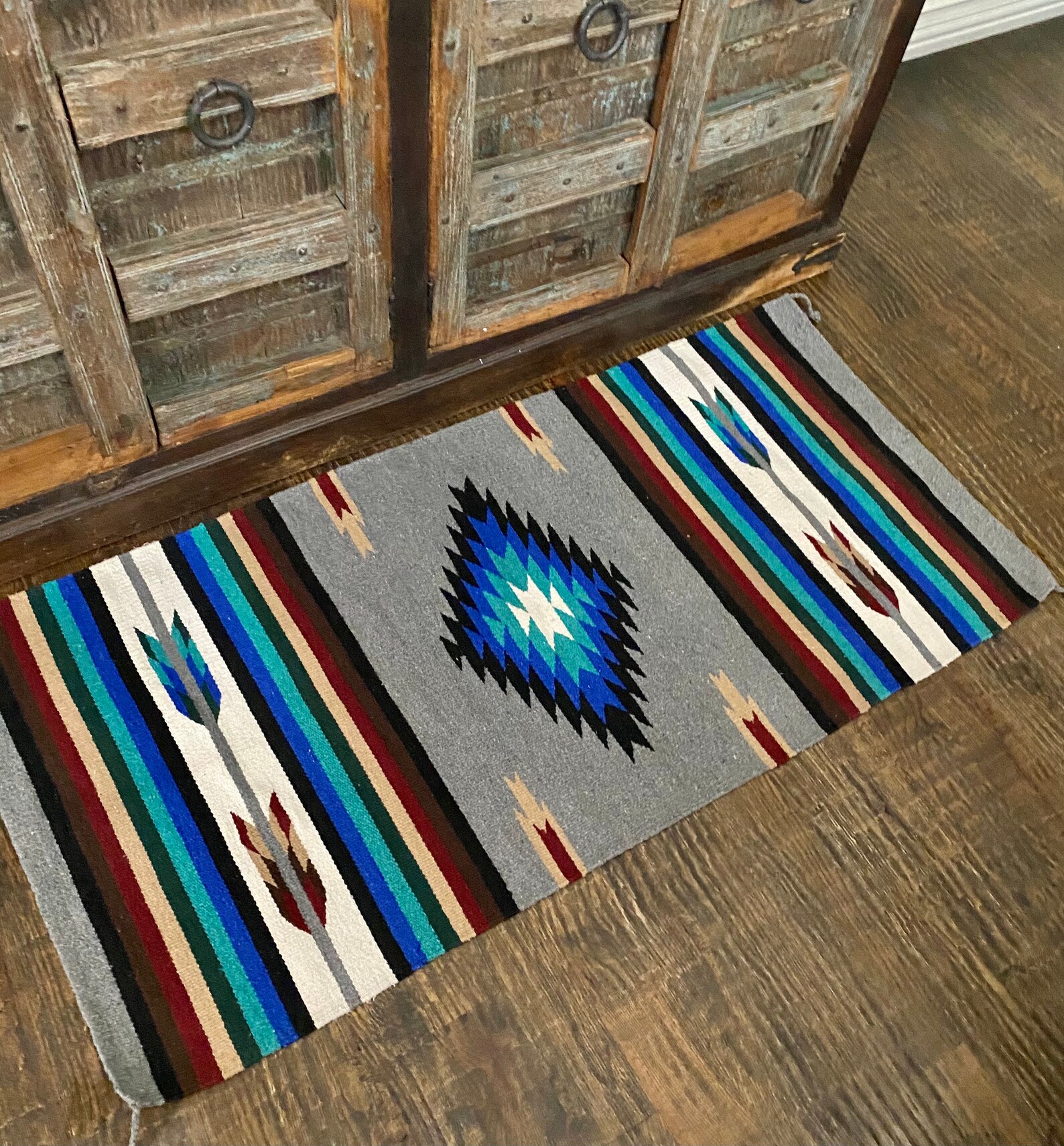 Grey Aztec Rug Tribal Rug Southwestern Throw Rug Kilim - Etsy