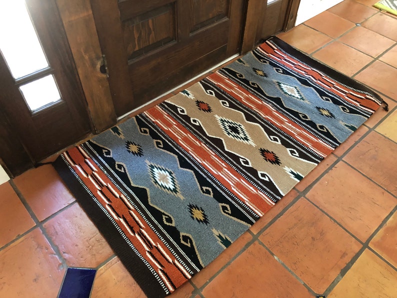 Brown Aztec Rug Tribal Rug Southwestern Throw Rug Kilim - Etsy