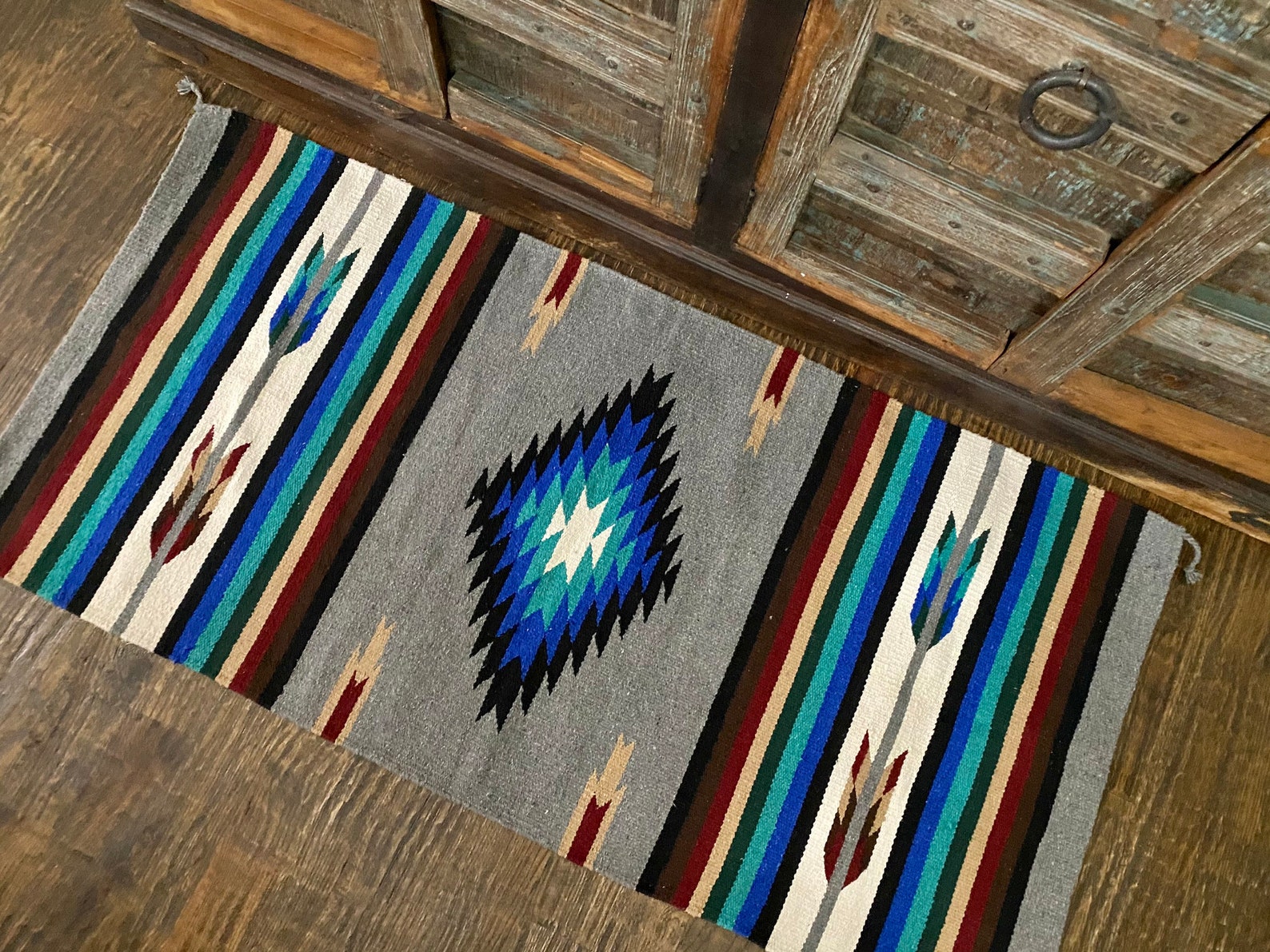 Grey Aztec Rug Tribal Rug Southwestern Throw Rug Kilim - Etsy