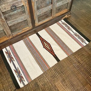 White Aztec Rug, Tribal Rug, Southwestern Throw Rug, Kilim, Boho Rug ...