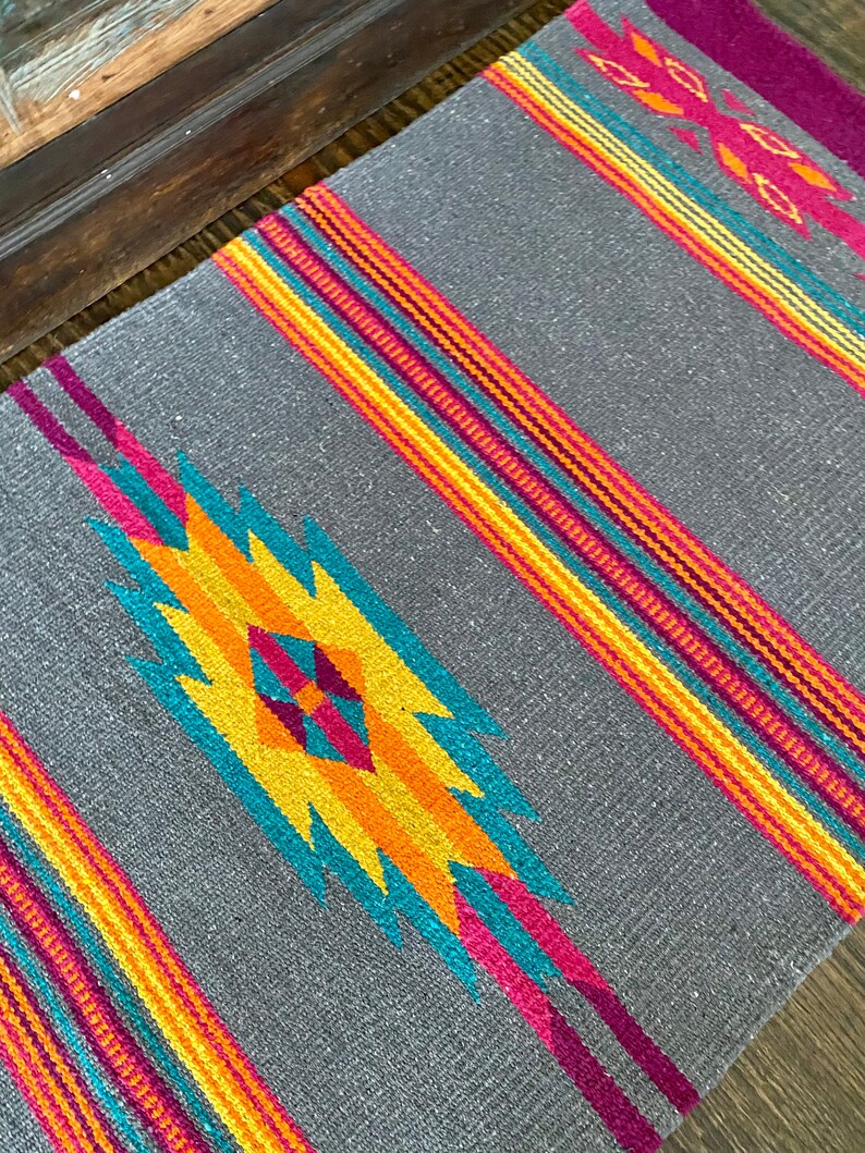 Gray and Pink Aztec Rug Tribal Rug Southwestern Rug Kilim | Etsy