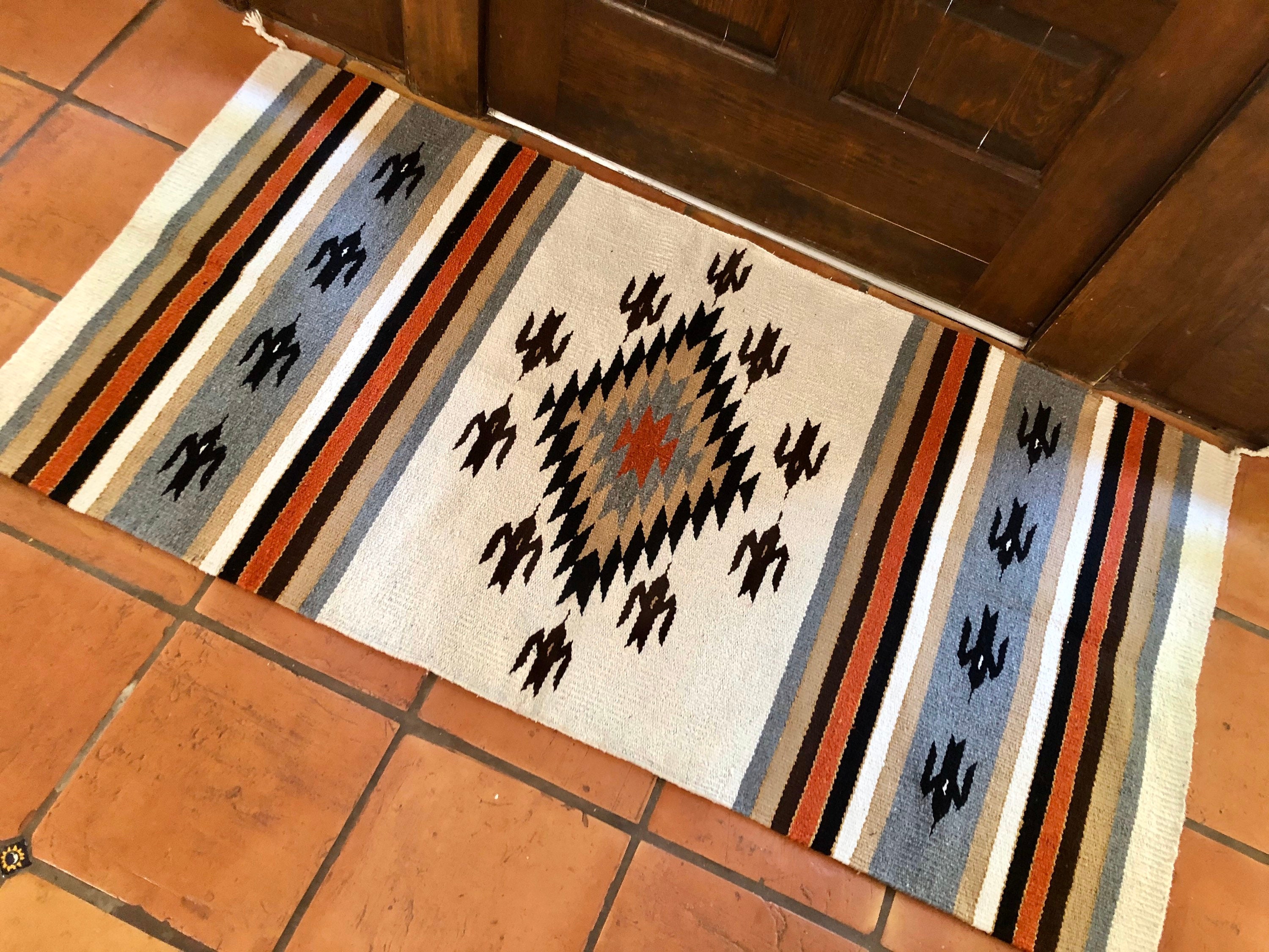 White Aztec Rug Tribal Rug Southwestern Rug Kilim Boho - Etsy