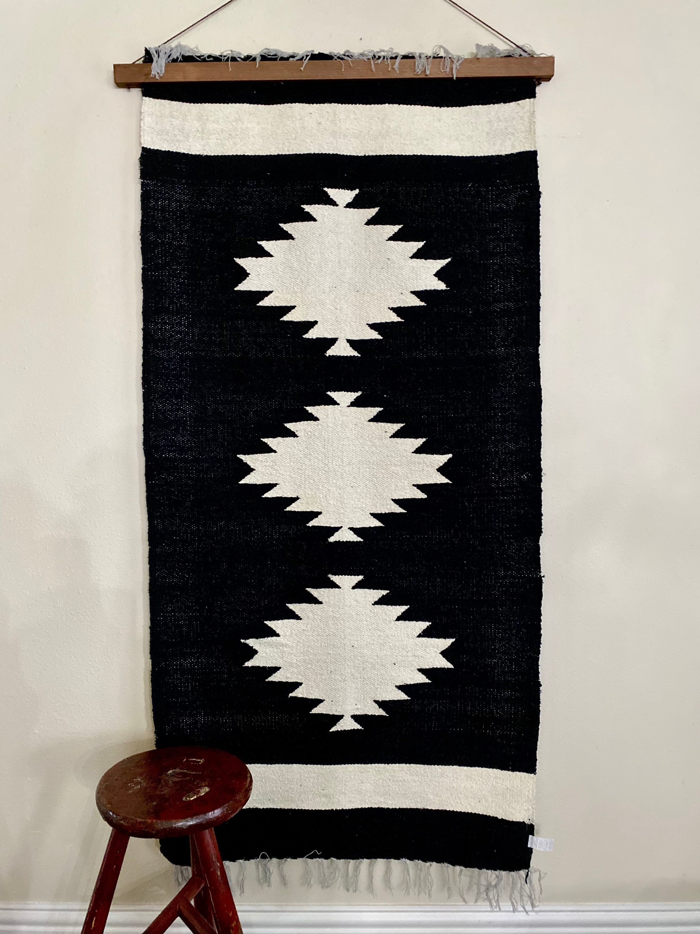 Handwoven Aztec Wall Tapestry: Southwestern Boho Decor (32