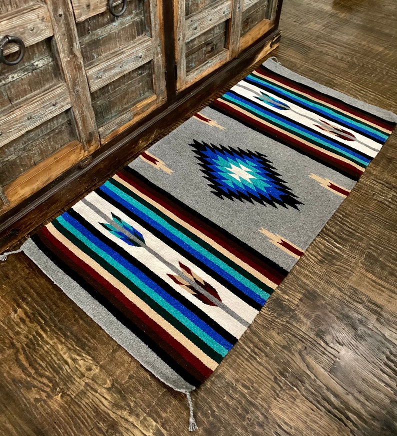 Grey Aztec Rug Tribal Rug Southwestern Throw Rug Kilim - Etsy
