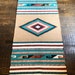 Tan and Teal Aztec Rug, Tribal Rug, Southwestern Throw Rug, Kilim, Boho ...