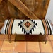 Aztec White Upholstered Bench Boho Bench Aztec Bench Farm - Etsy