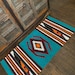 Teal Aztec Throw Rug: Southwestern Tribal Boho Decor (32x64) - Etsy