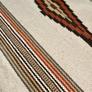 White Aztec Rug, Tribal Rug, Southwestern Throw Rug, Kilim, Boho Rug ...
