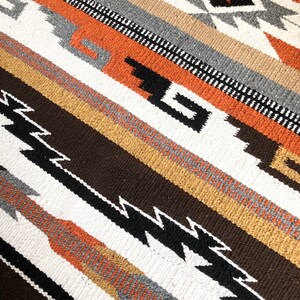 White and Tan Aztec Rug, Tribal Rug, Southwestern Throw Rug, Kilim ...