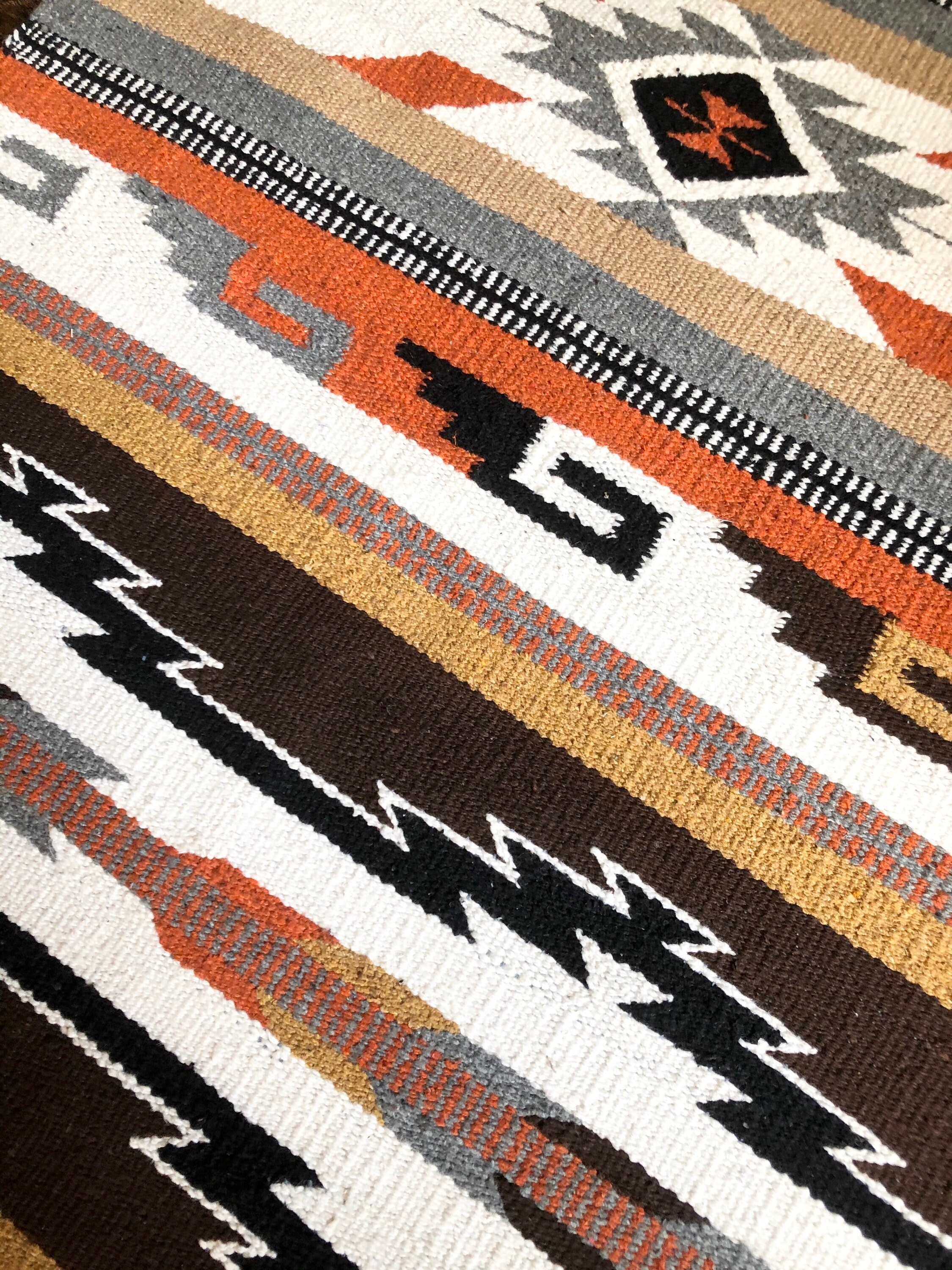 White and Tan Aztec Rug Tribal Rug Southwestern Throw Rug - Etsy