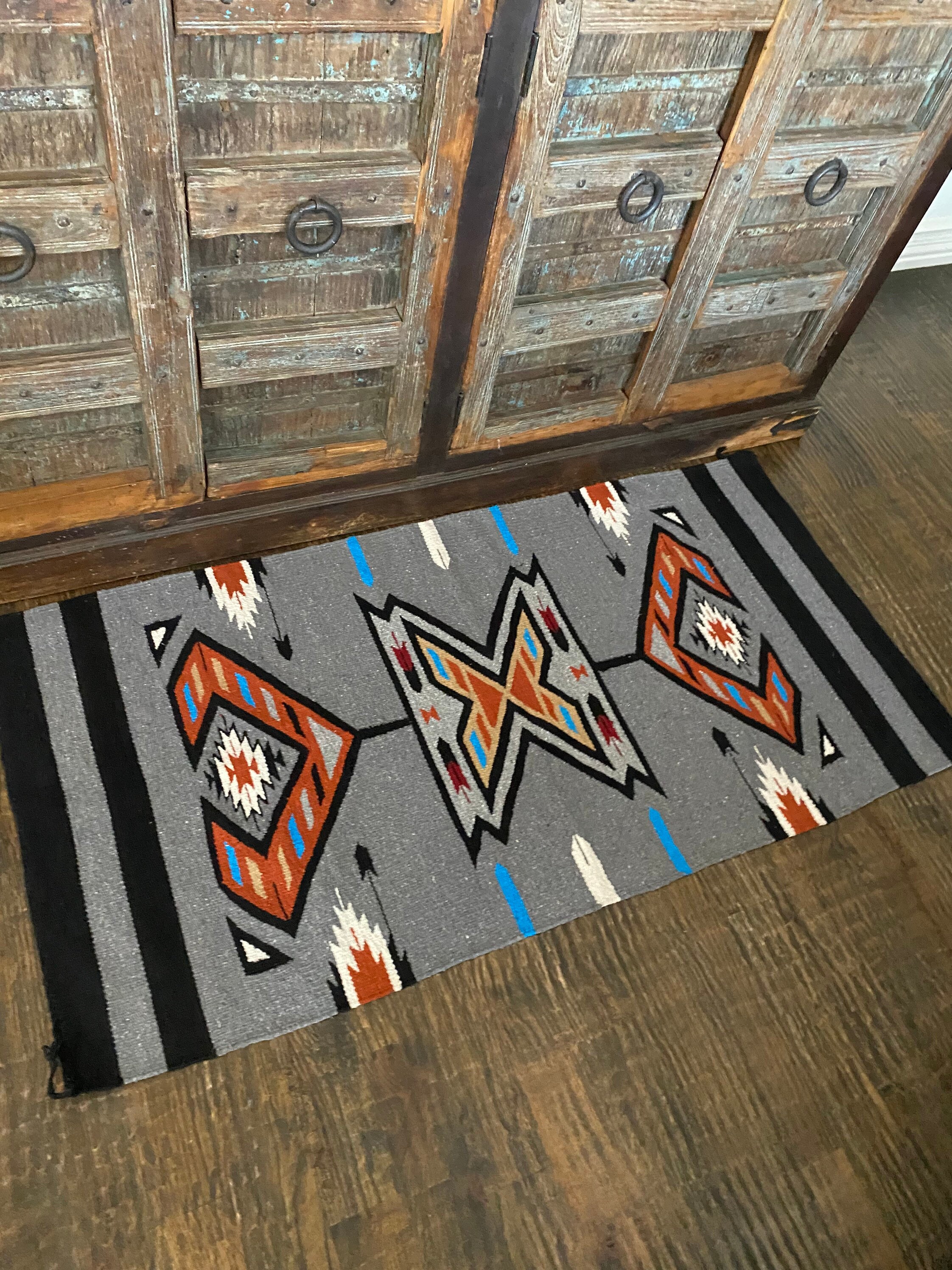 Grey Aztec Rug Tribal Rug Southwestern Rug Grey Rug Boho - Etsy