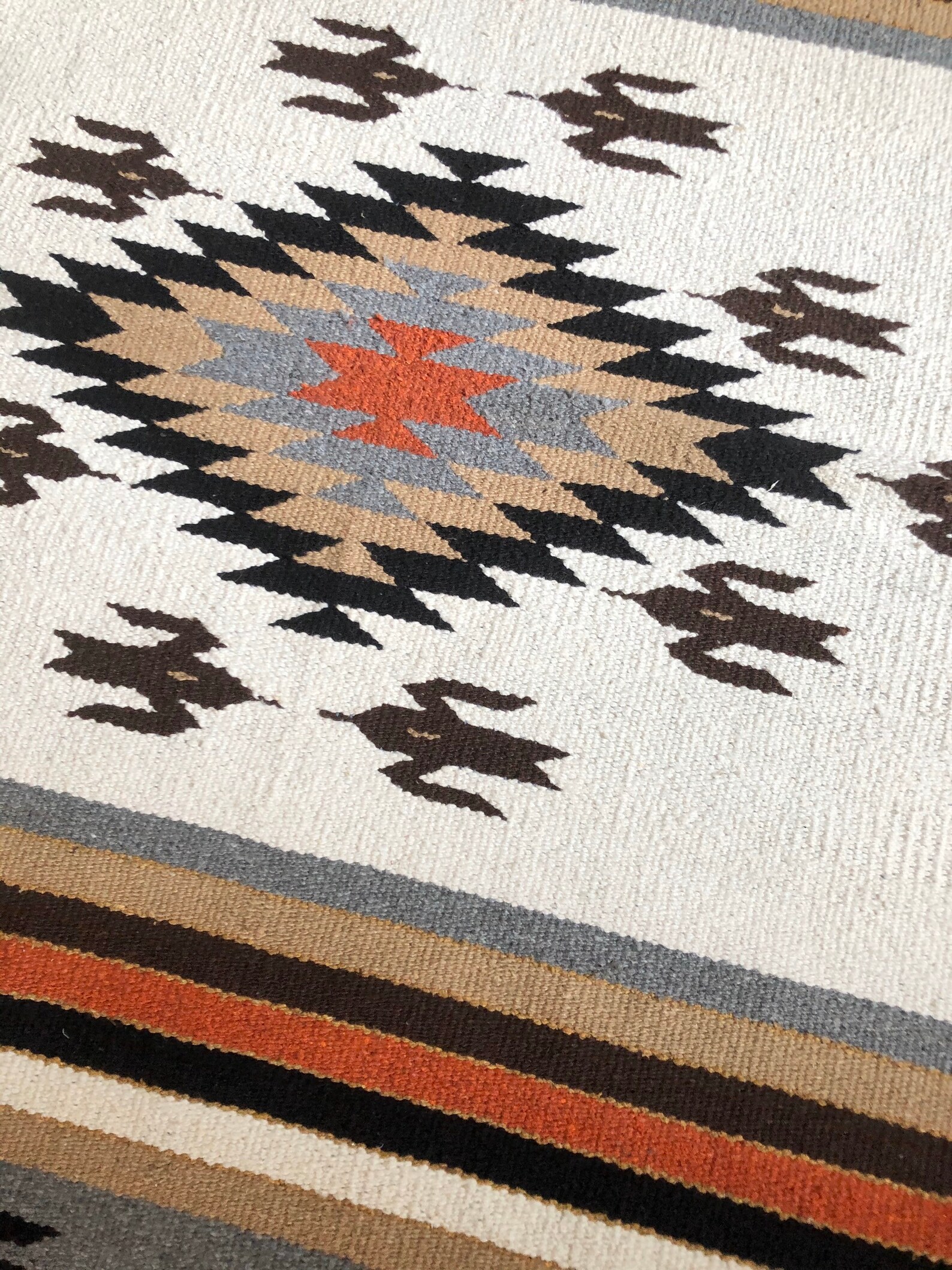 White Aztec Rug Tribal Rug Southwestern Rug Kilim Boho - Etsy