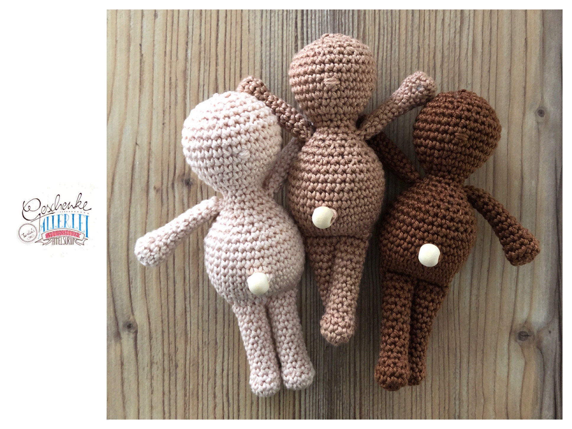 Crocheted Miniature Fetus in Light Skin Tone Birth Kit Part 1/3 Birth ...