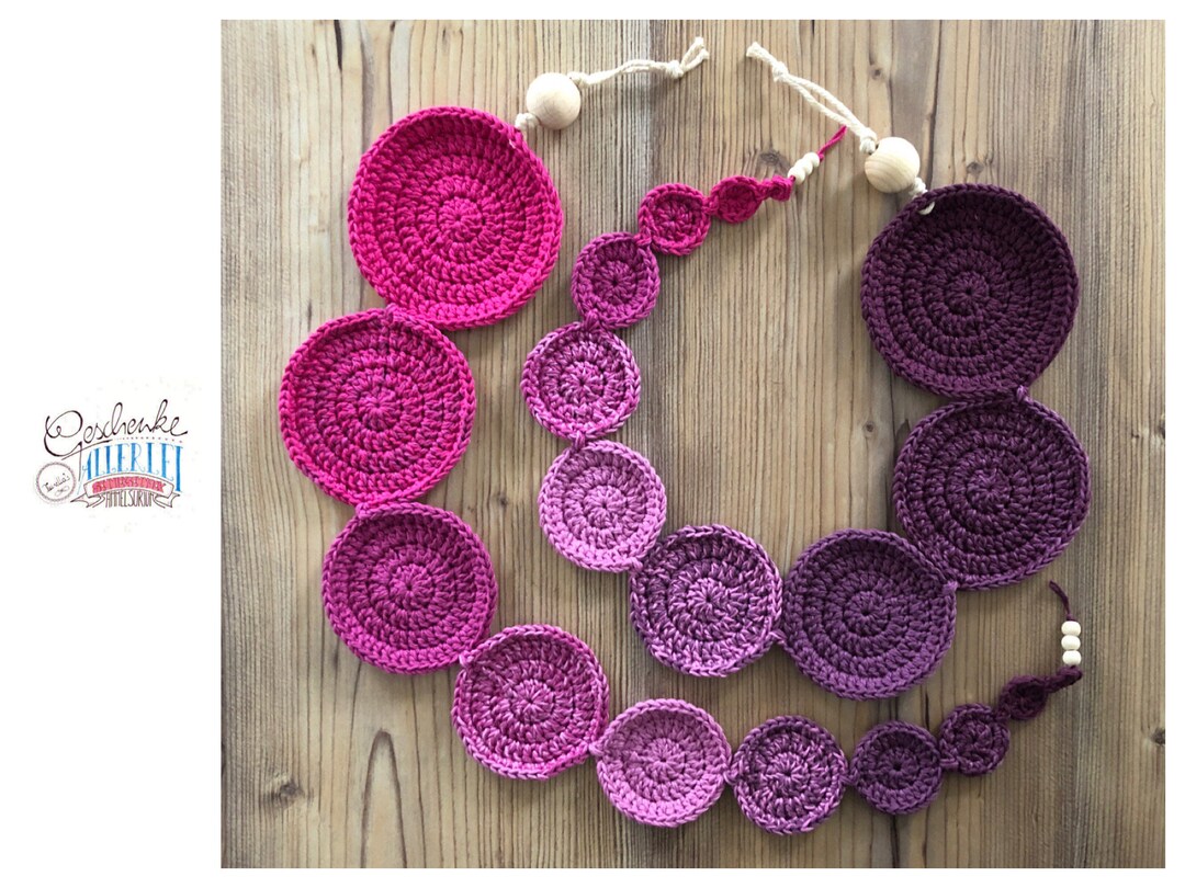 Crocheted Cervix Templates for Midwives - Teaching Chain - Purple, Rose ...