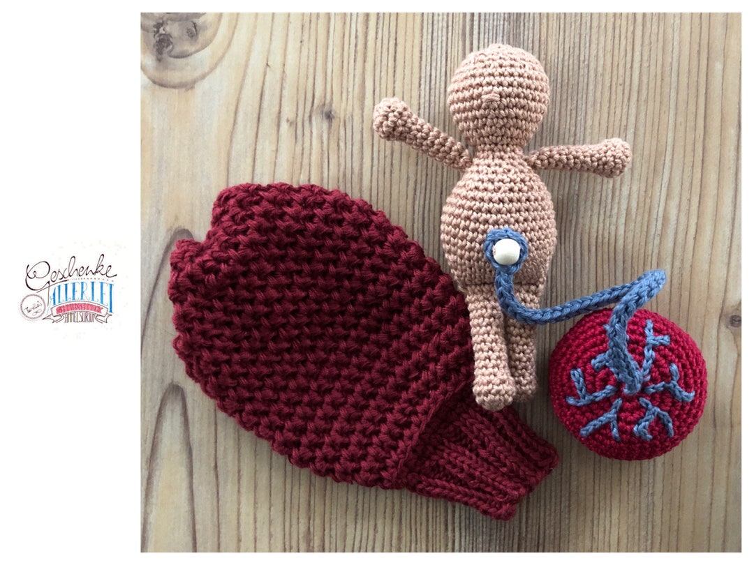 Crocheted Miniature Birth Set Fetus in Medium Skin Tone - Etsy