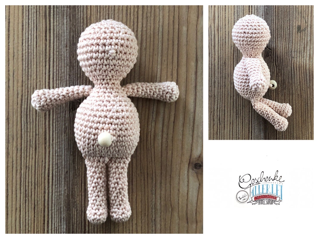Crocheted Miniature Fetus in Light Skin Tone Birth Kit Part 1/3 Birth ...