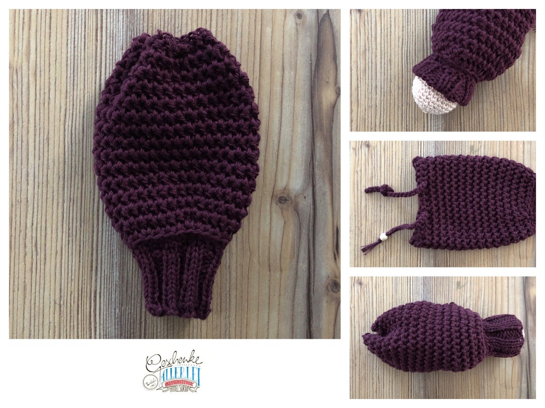 Crocheted Miniature Womb in Aubergine Birth Set Part 3/3 Birth ...