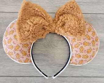 Handmade Custom Fabric Gingerbread Minnie Mickey Inspired Ears ...