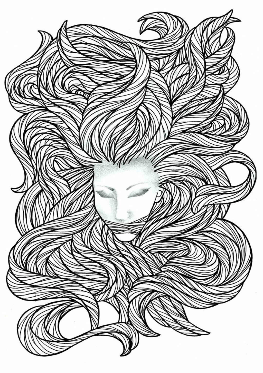 Sleeping Girl Print - Etsy