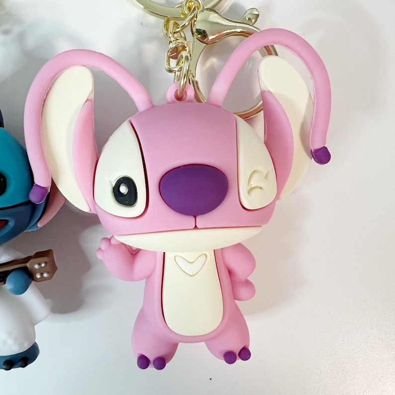Stitch Inspired Character Keychain, Character Bag Charm - Etsy