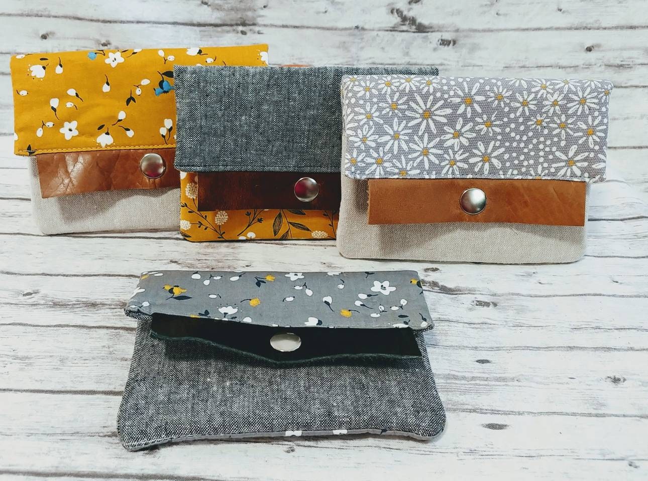 Small Bi-fold Floral Fabric Wallet Cotton Wallet Small Key - Etsy