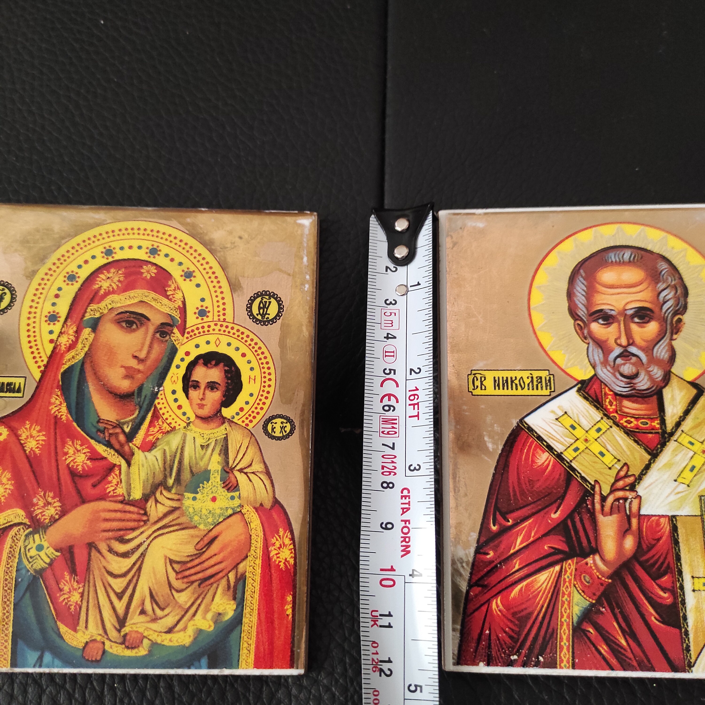 Ceramic Icon Set Virgin Mary Saint Nicholas Religious Wall Art - Etsy