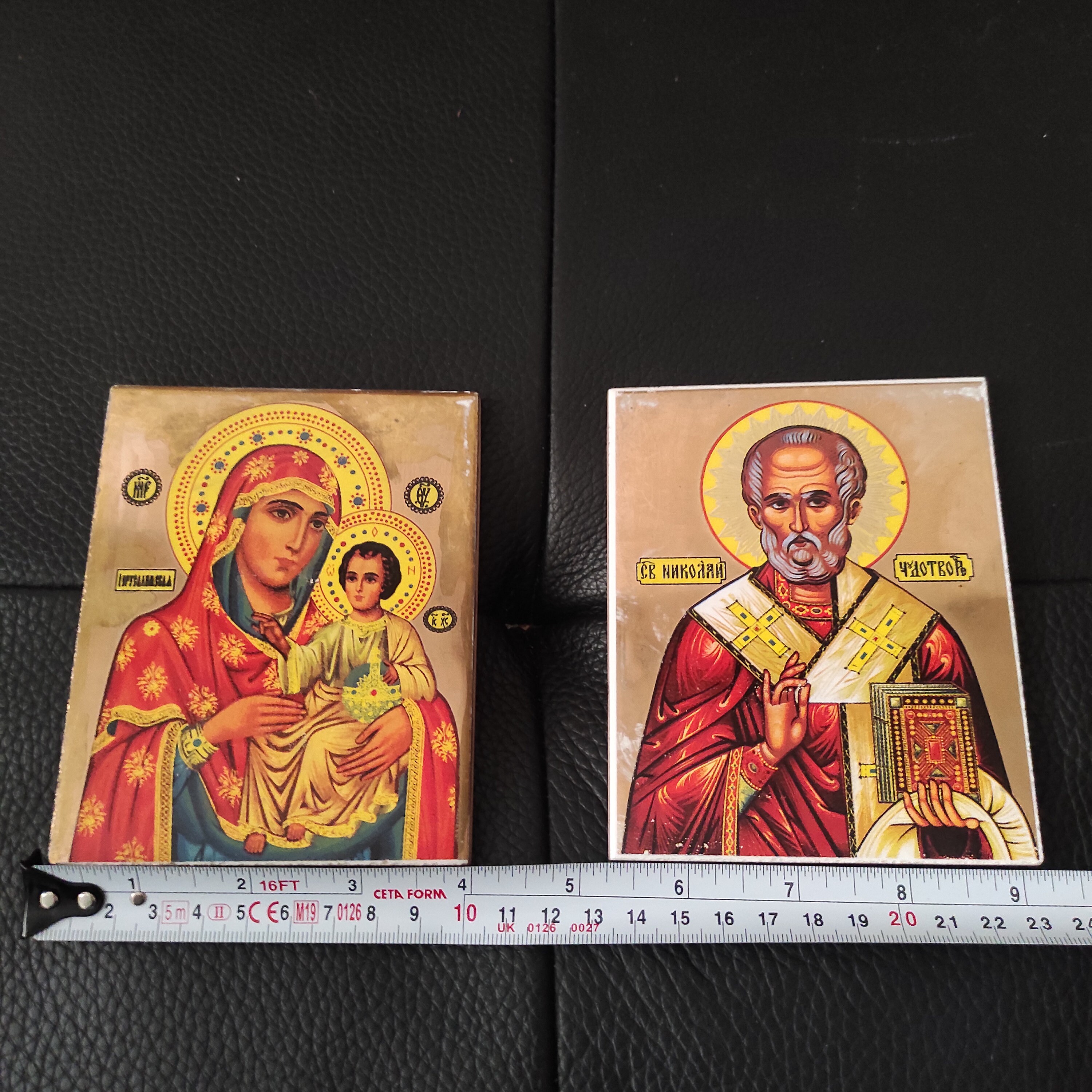 Ceramic Icon Set Virgin Mary Saint Nicholas Religious Wall Art - Etsy