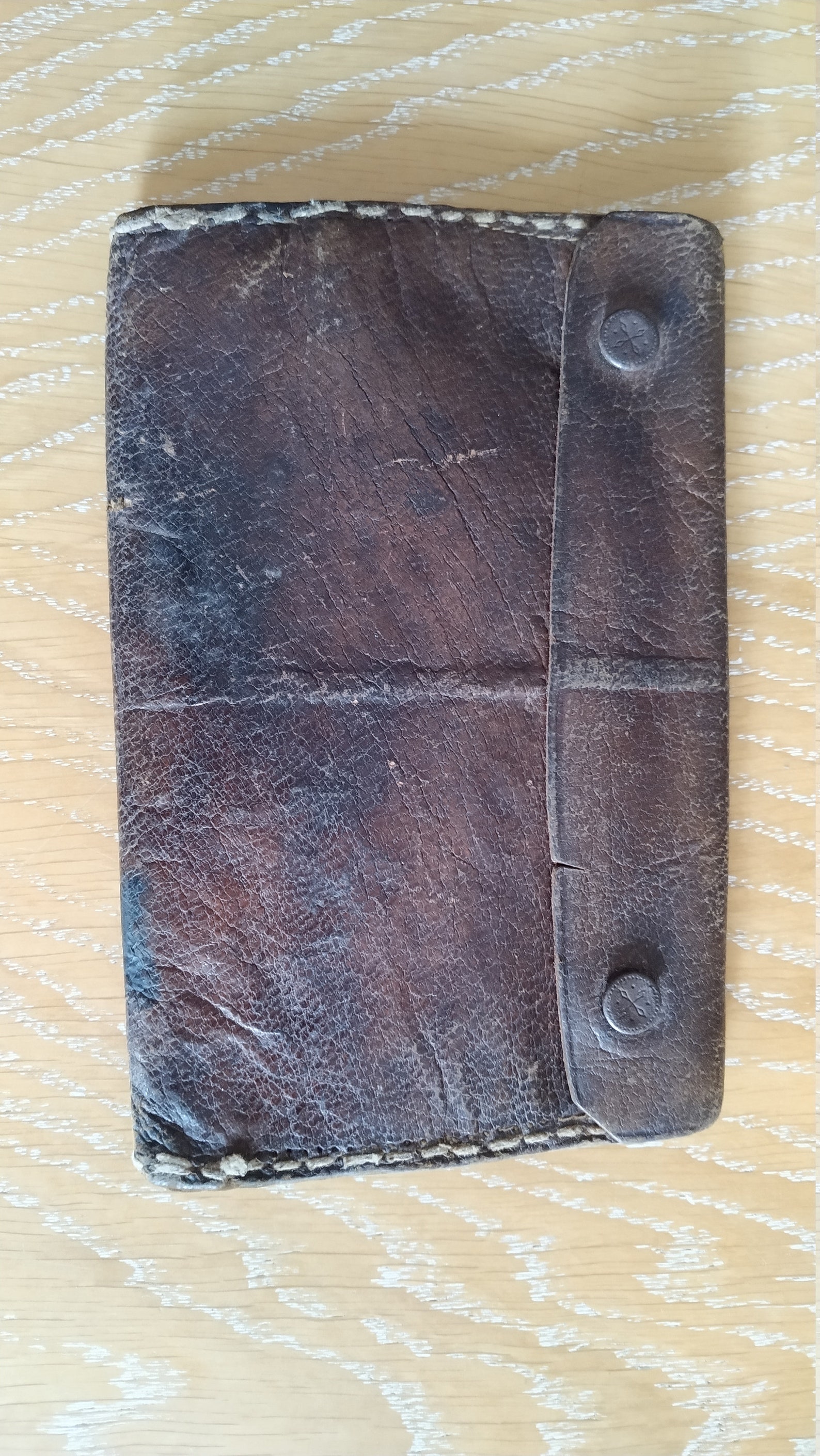 Antique Leather Wallet, Vintage Genuine Leather, Handmade - Etsy