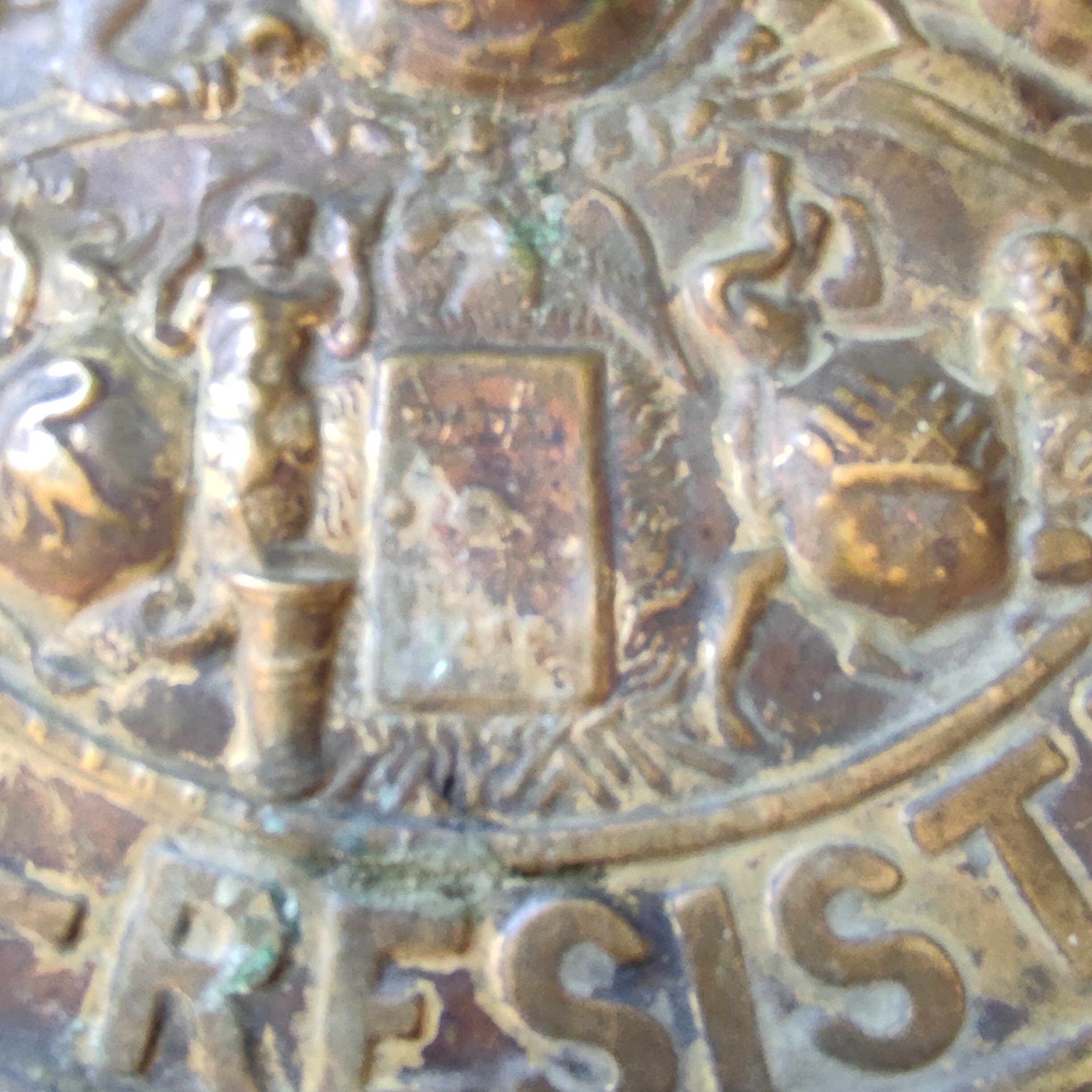 Antique Stamped Brass Milners Patent Fire Resisting Plaque Round Sign ...