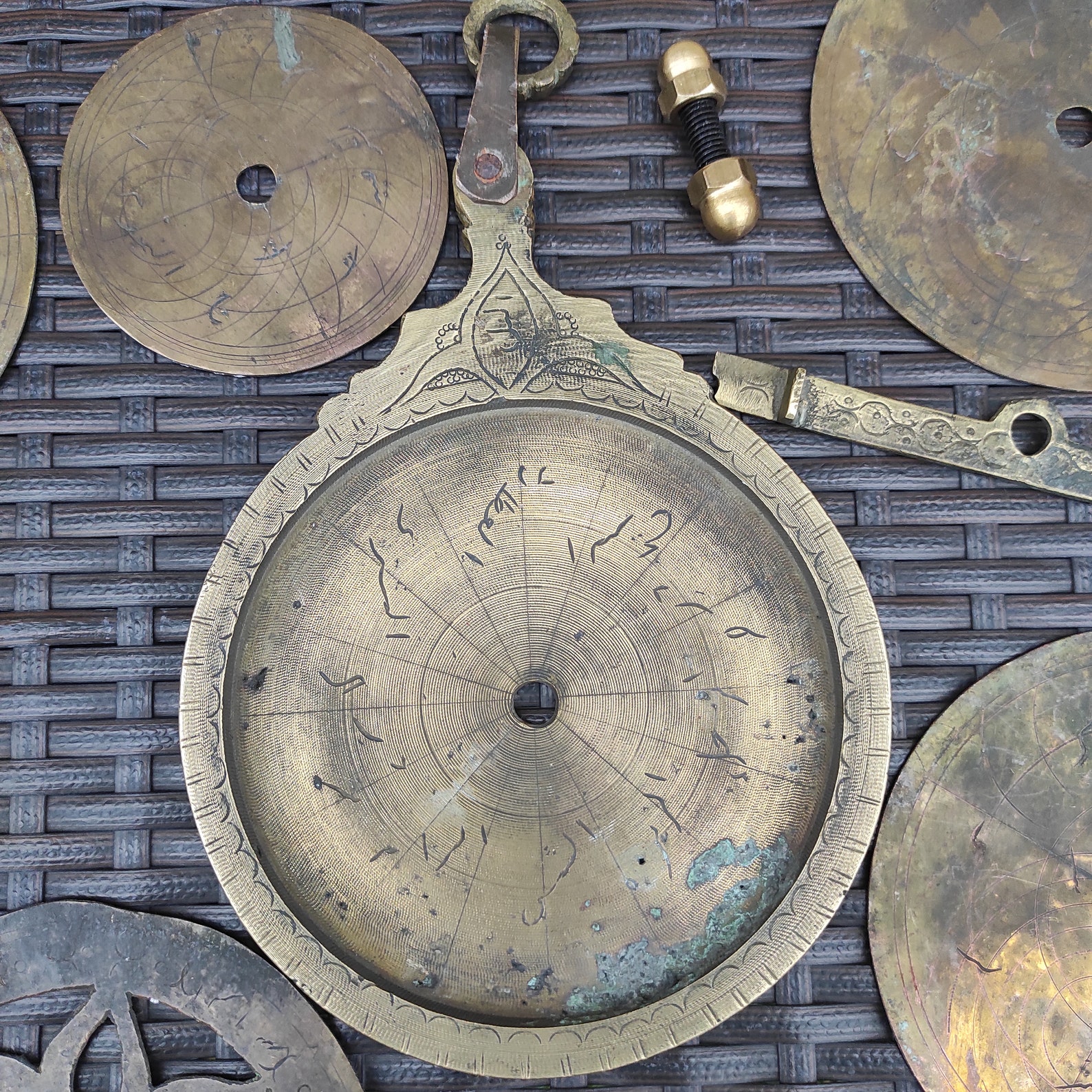 Vintage Ottoman Astrolabe, Navigation Maritime, Astrological Calendar ...