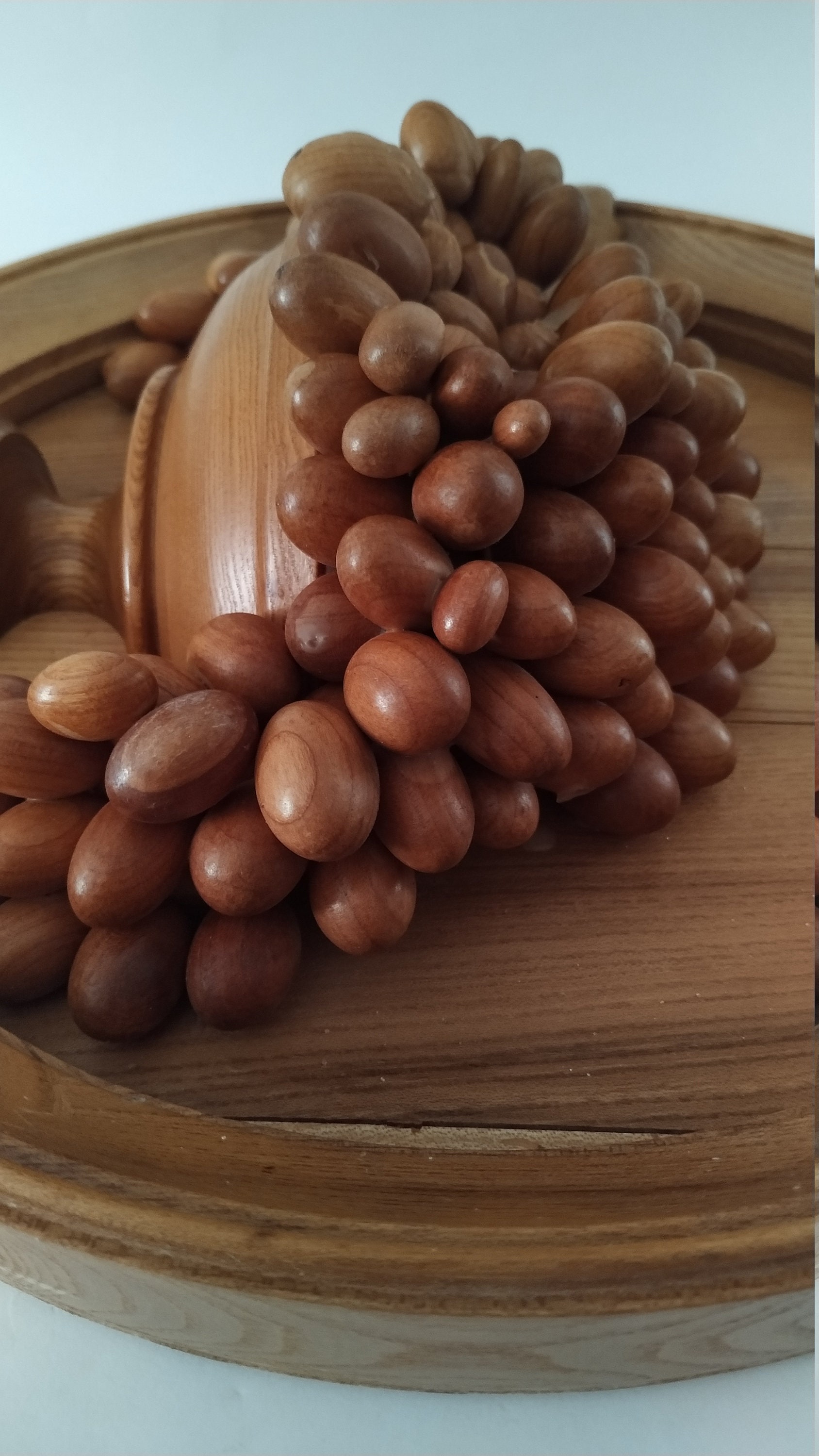 Wooden Grape Plate, Vintage Carving, Vintage Wall Decor - Etsy