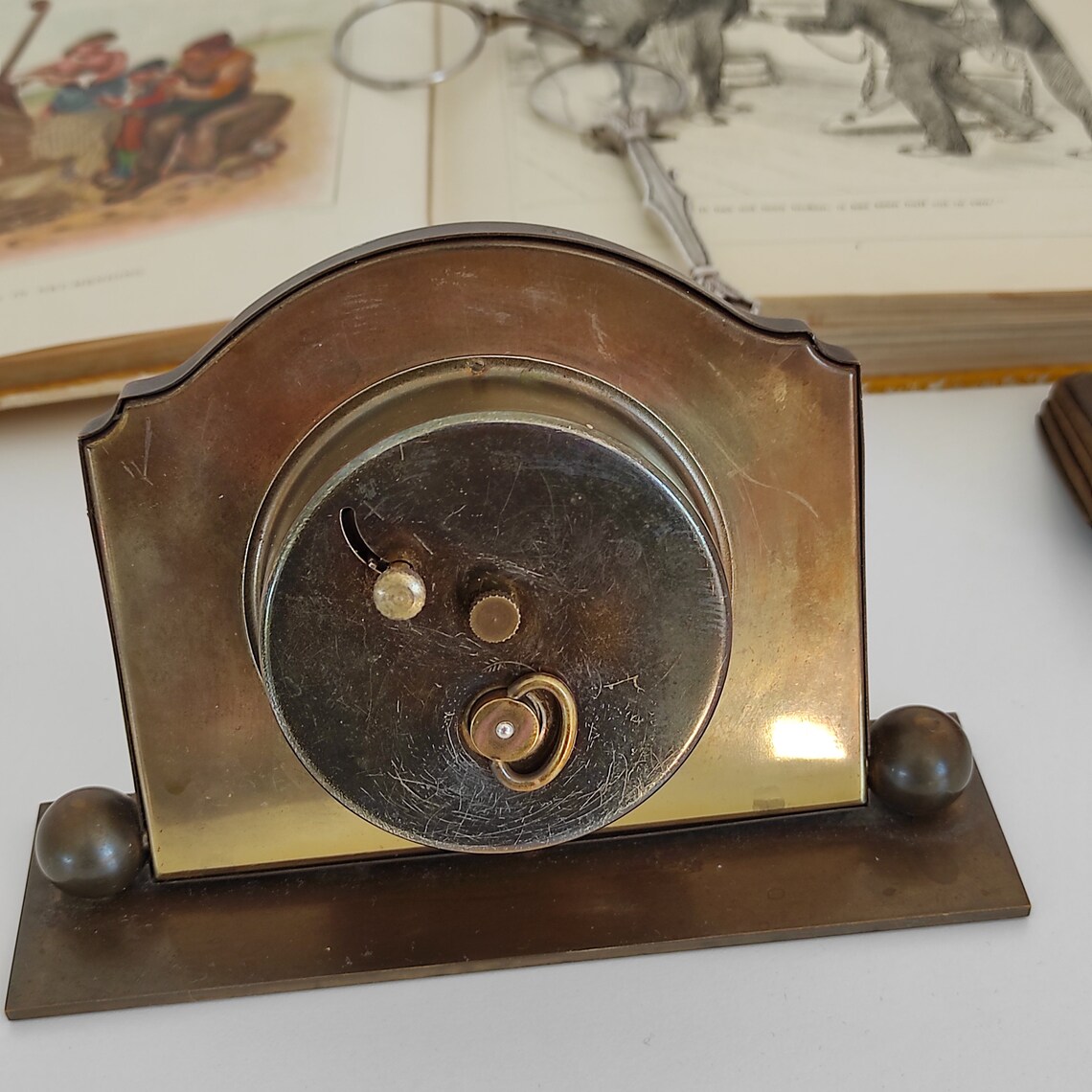Brass Desk Clock Tabletop Clock Wind up Mechanical - Etsy