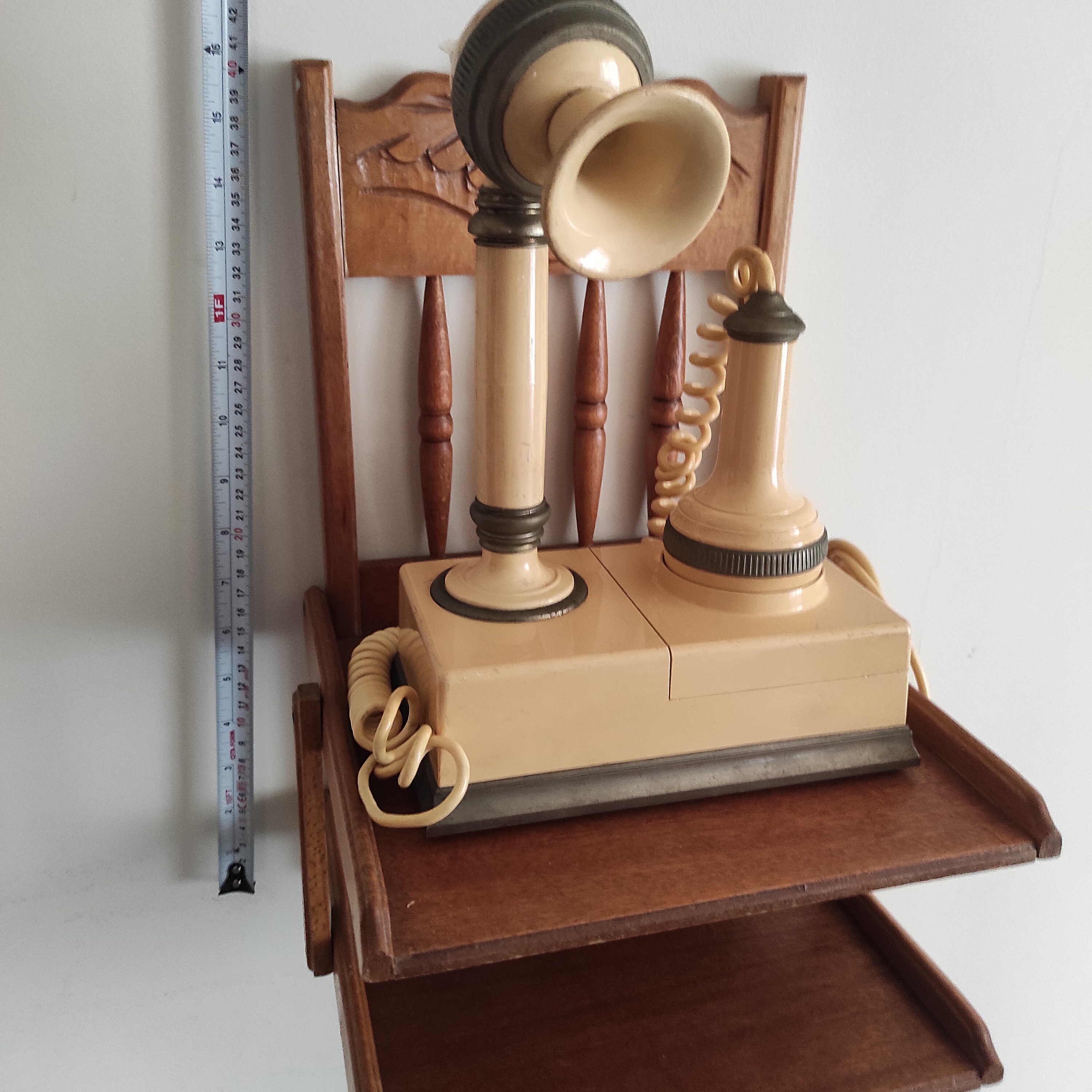 Vintage Candlestick Phone Vintage Wood Desktop Phone Stand - Etsy