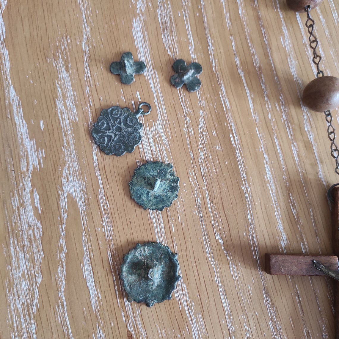 The Holy Rosary Cassock Buttons Vintage Rosary Necklace - Etsy