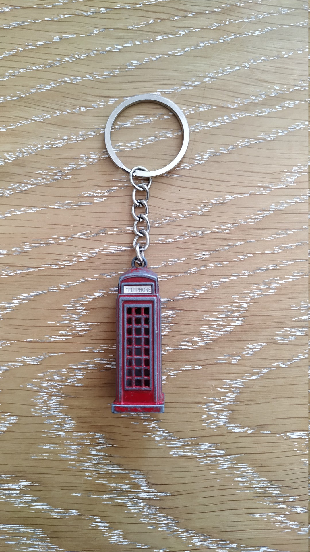 Vintage British Phone Box, Keychain, Keyring - Etsy