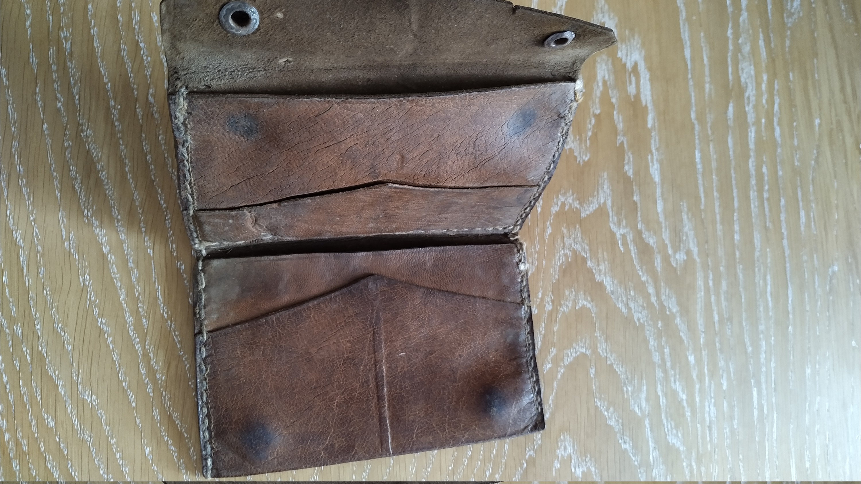 Antique Leather Wallet, Vintage Genuine Leather, Handmade - Etsy