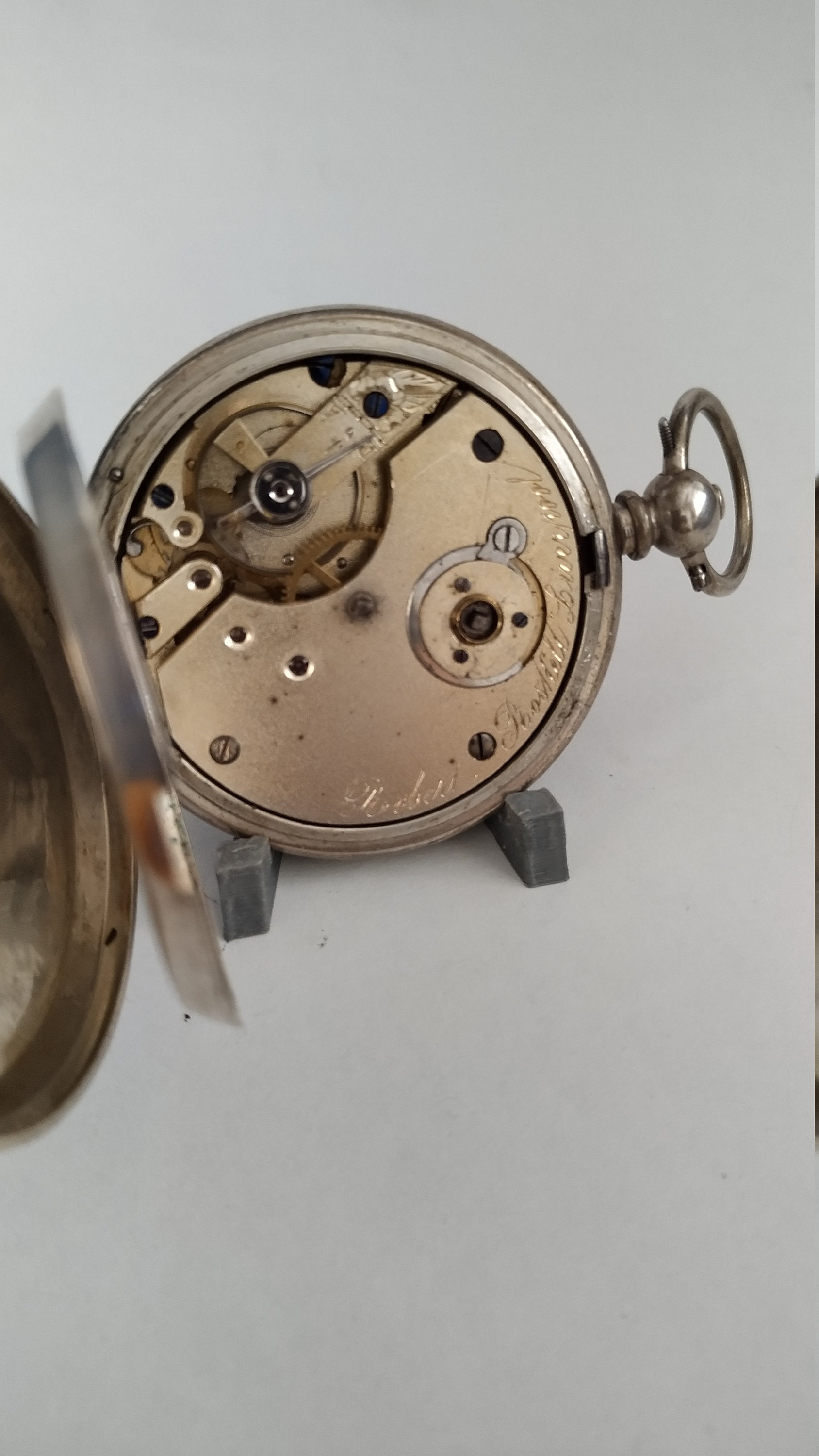 Antique Pocket Watch, Dial Porcelain , Manual Winding , Mechanical ...