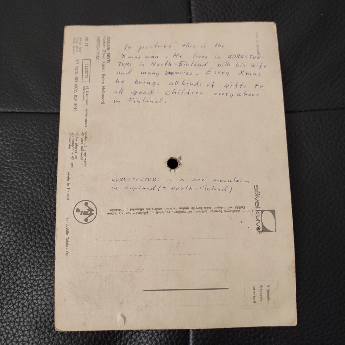 Vinyl Postcard, Postcard Record, 45 Records, New Year Card, Xmas Man - Etsy