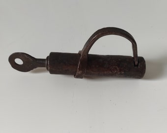 Antique Victorian Combination Padlock With 3 Wheels Word Code Barrel ...