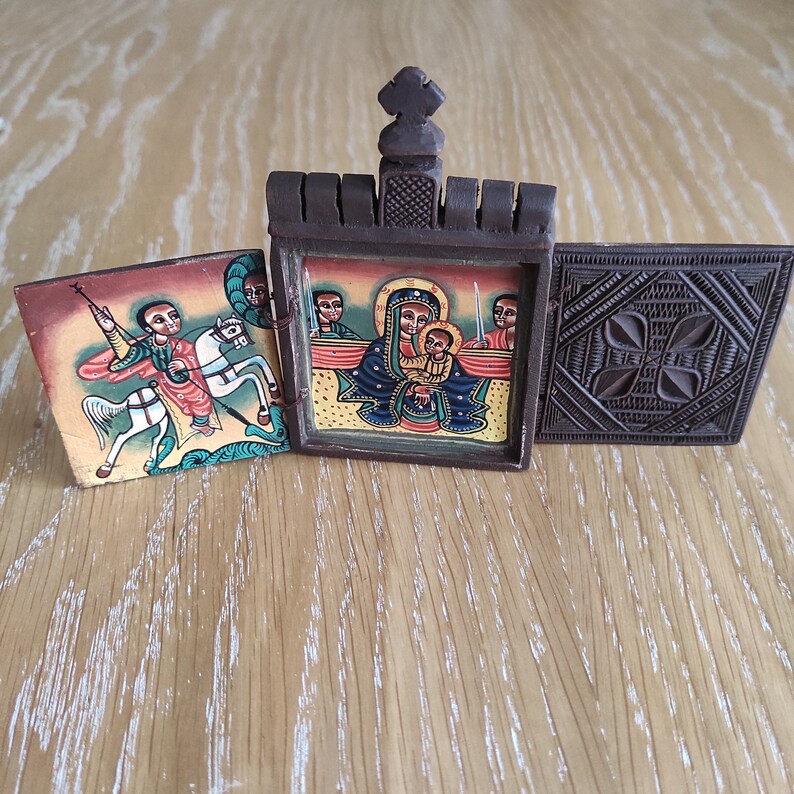 Wooden Ornate Religious Icon, Madonna and Jesus, Catholic Vintage ...