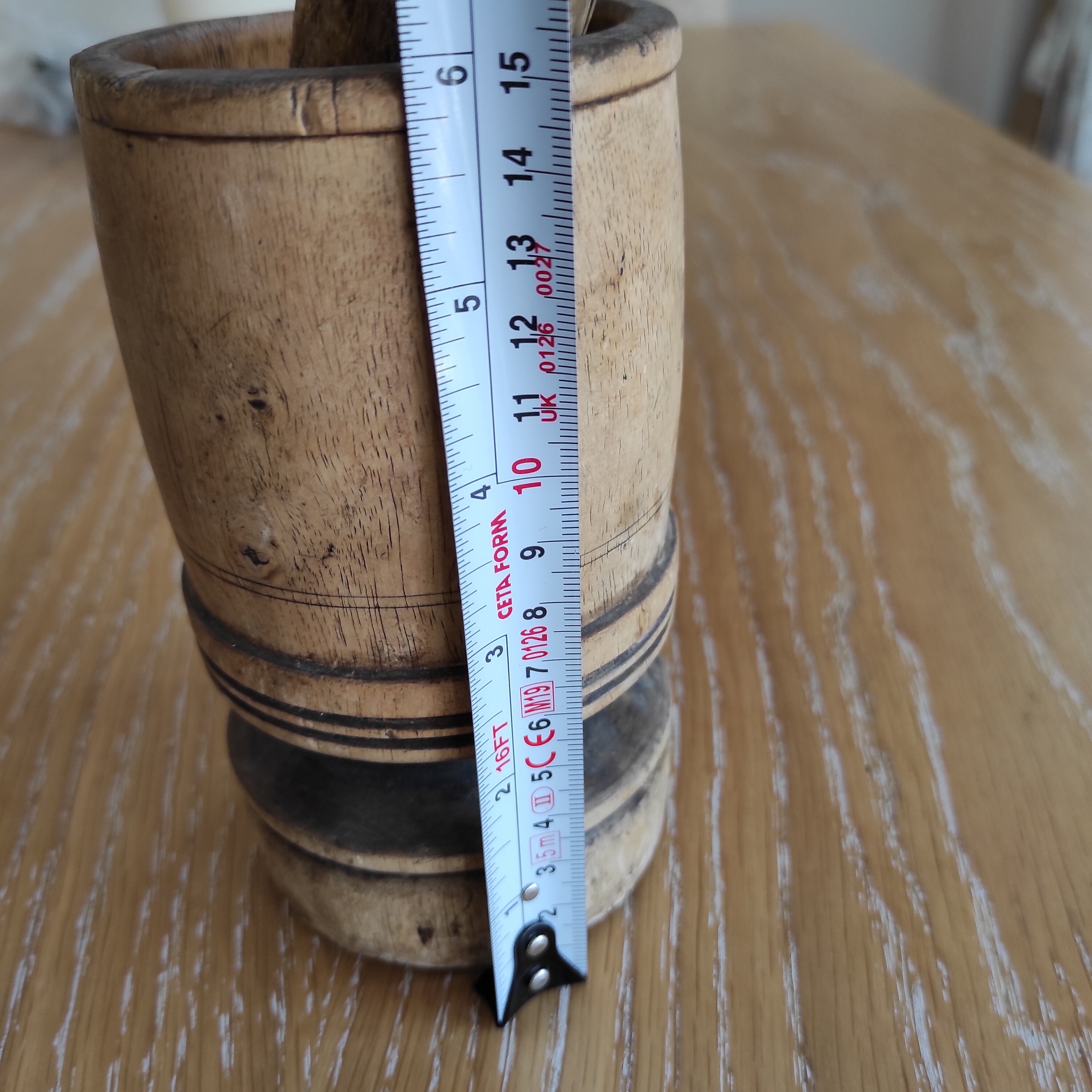 Vintage Wooden Mortar and Pestle Primitive Wood Old Set Hand Carved, Vintage Kitchen Decor, Hand ...