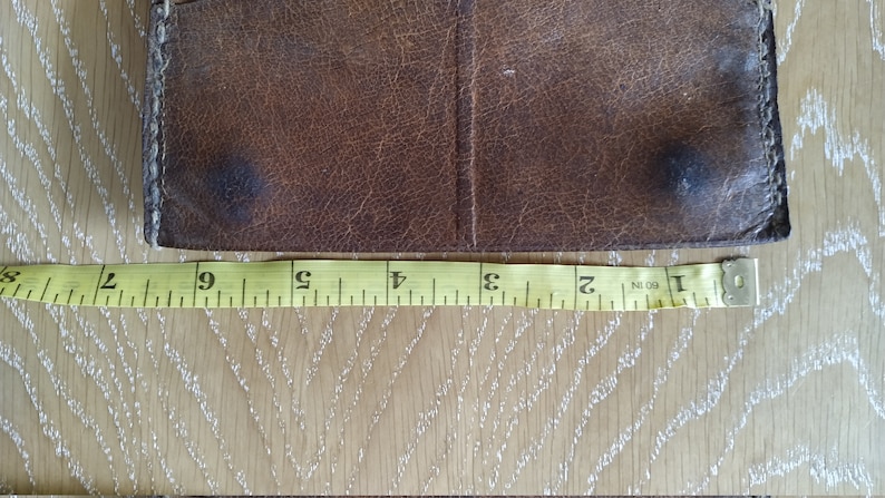 Antique Leather Wallet Vintage Genuine Leather Handmade - Etsy