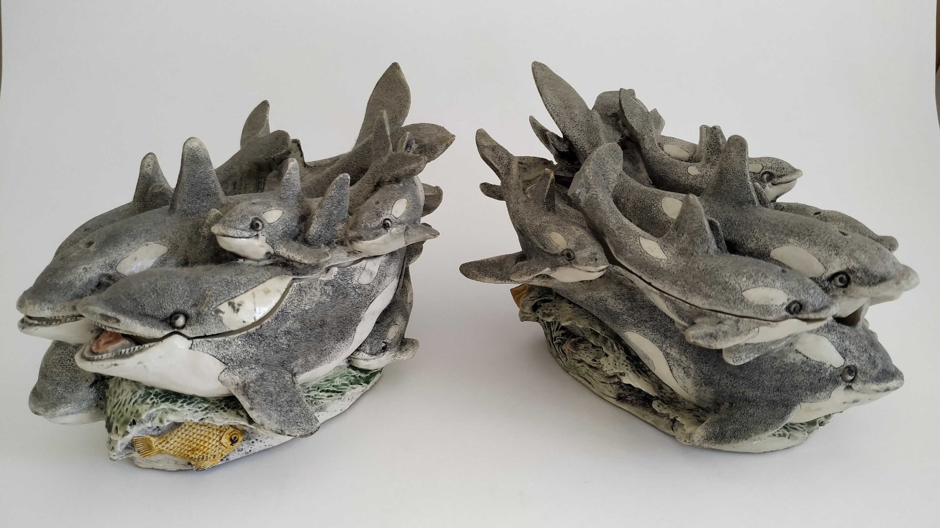 Dolphin Porcelains Box , Vintage Trinket Box, Jewelry Holder, Keepsake ...