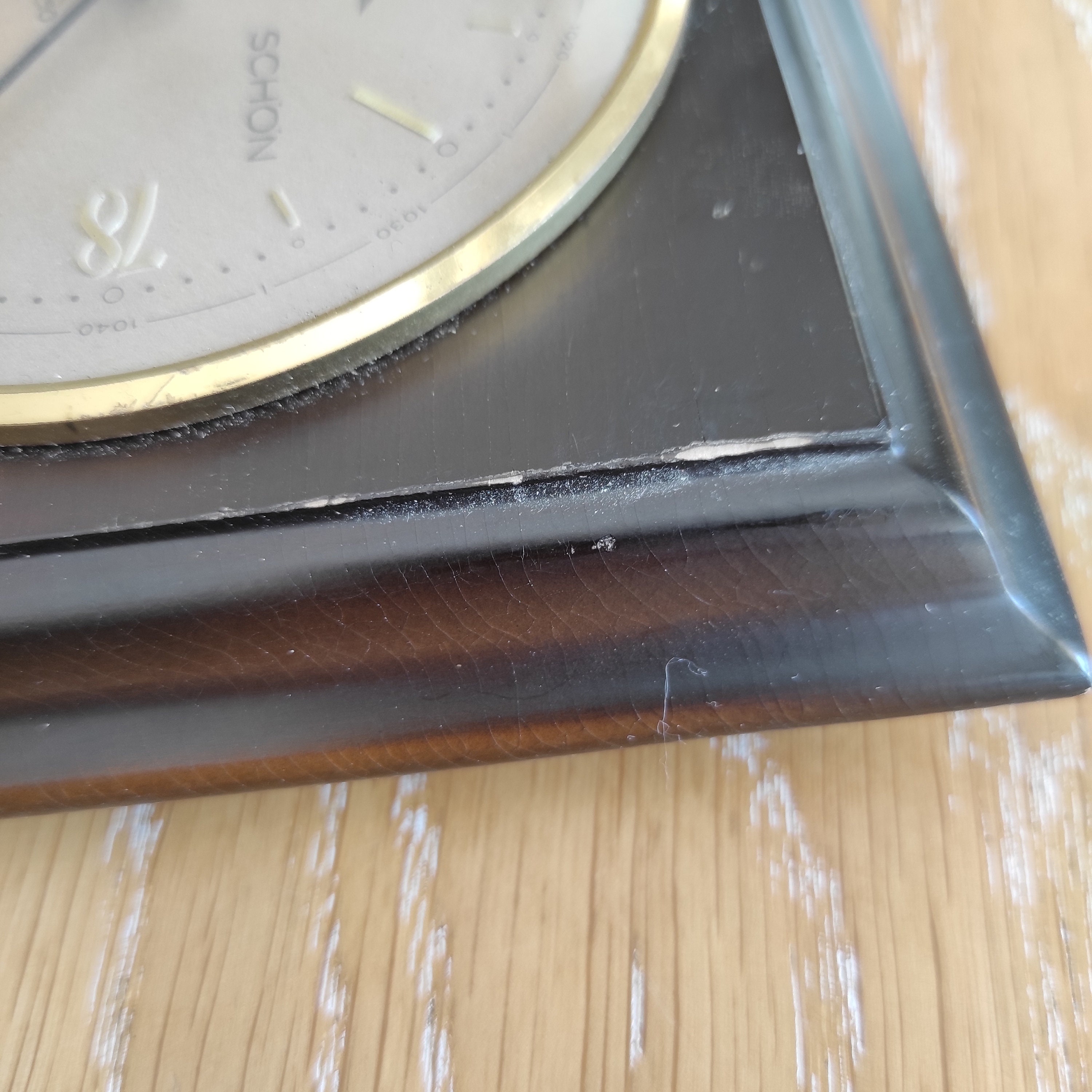 Vintage Regen Schon Wood Barometer, Made in West Germany, Weather ...