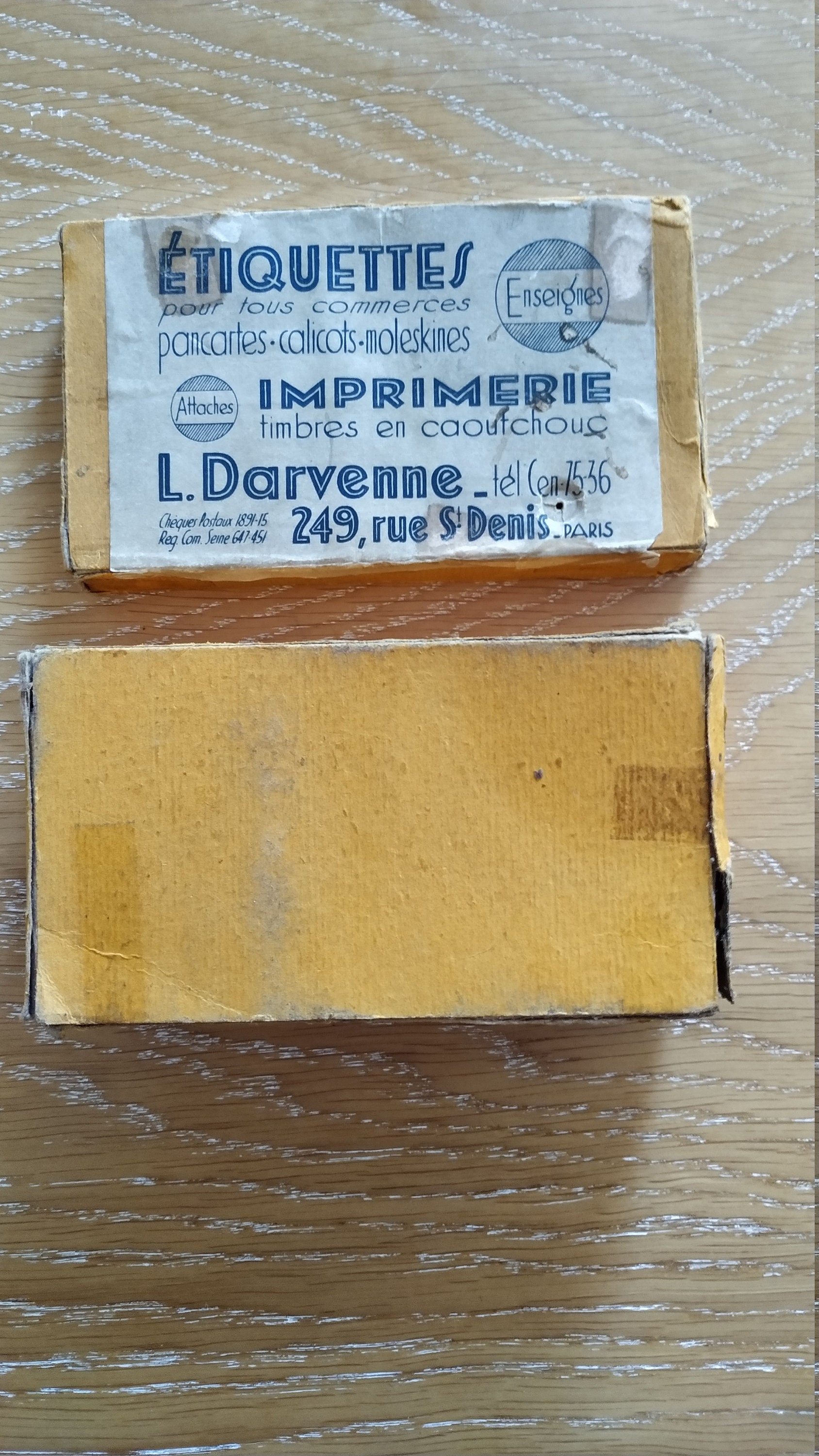 Vintage Antique French Cardboard Box-vintage Box With Print - Etsy