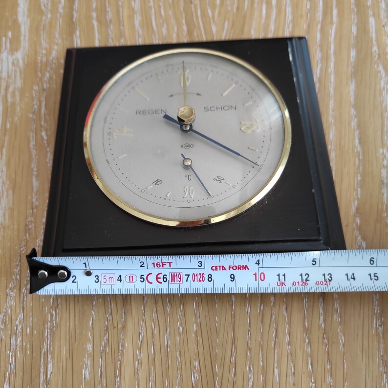 Vintage Regen Schon Wood Barometer, Made in West Germany, Weather ...