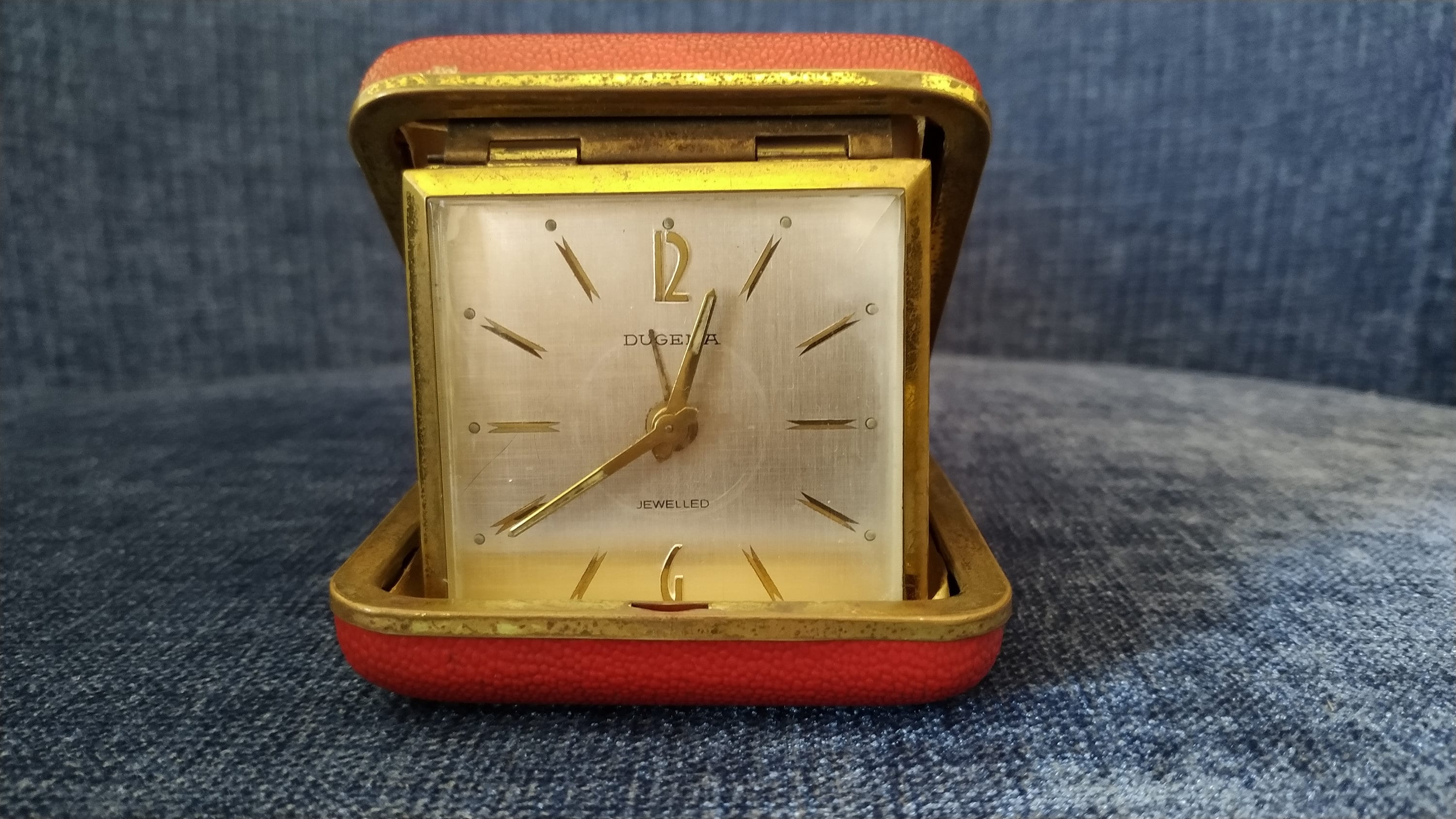 Red Dugena Jewel Clock, Portable Alarm Clock, Bedroom Vintage Travel ...